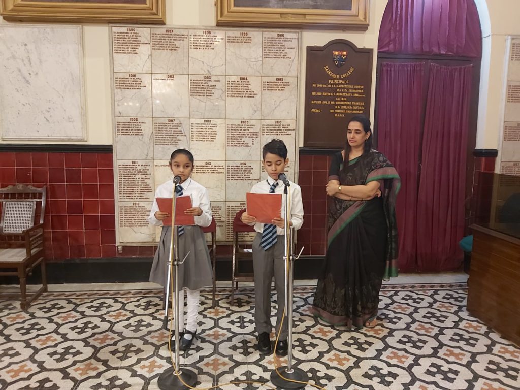 English Recitation Competition of Form 2 and 3 – The Rajkumar College